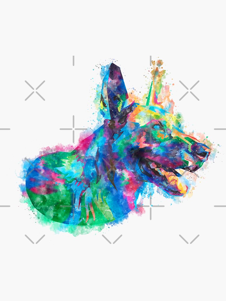 "Watercolor K9 German Shepherd Dog" Sticker for Sale by turntiner ...
