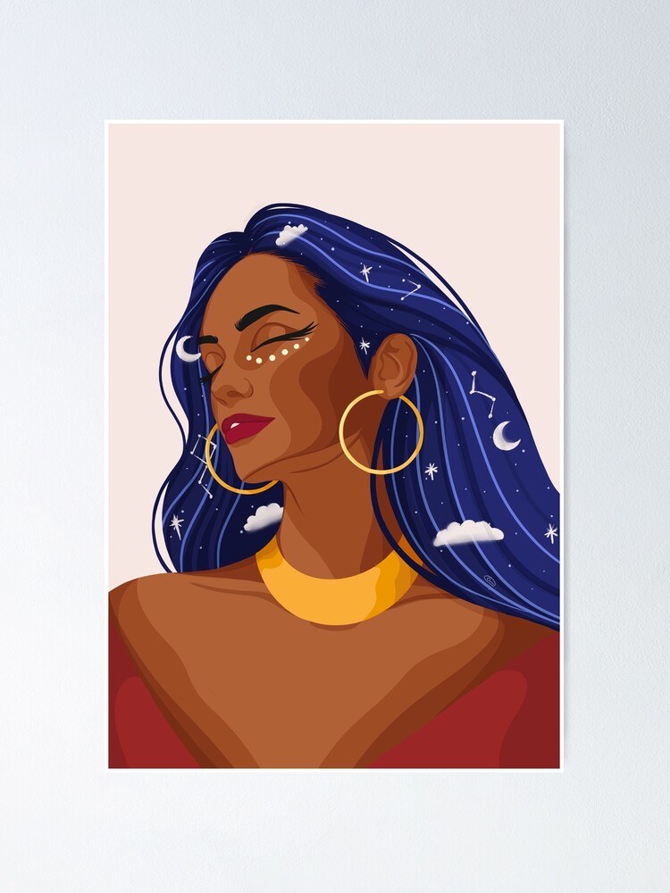 "Elegant Sky at Night Hair Constellation " Poster for Sale by Stephjojo ...