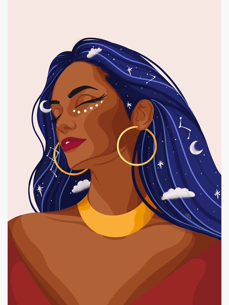 "Elegant Sky at Night Hair Constellation " Sticker for Sale by ...