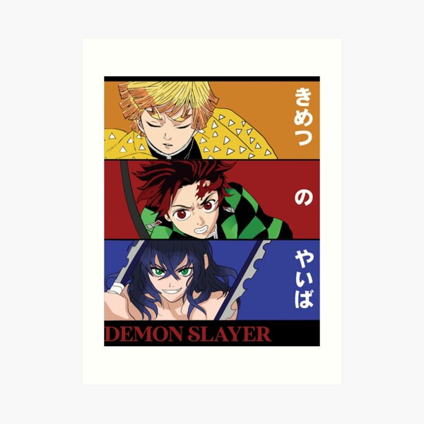 "Demon Slayer Zenitsu, Tanjiro, inosuke" Art Print for Sale by ...
