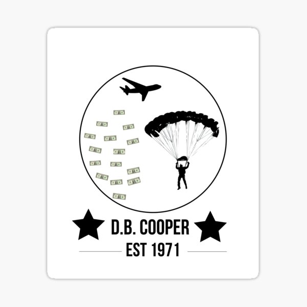 "D.B. Cooper" Sticker for Sale by Harun-design | Redbubble