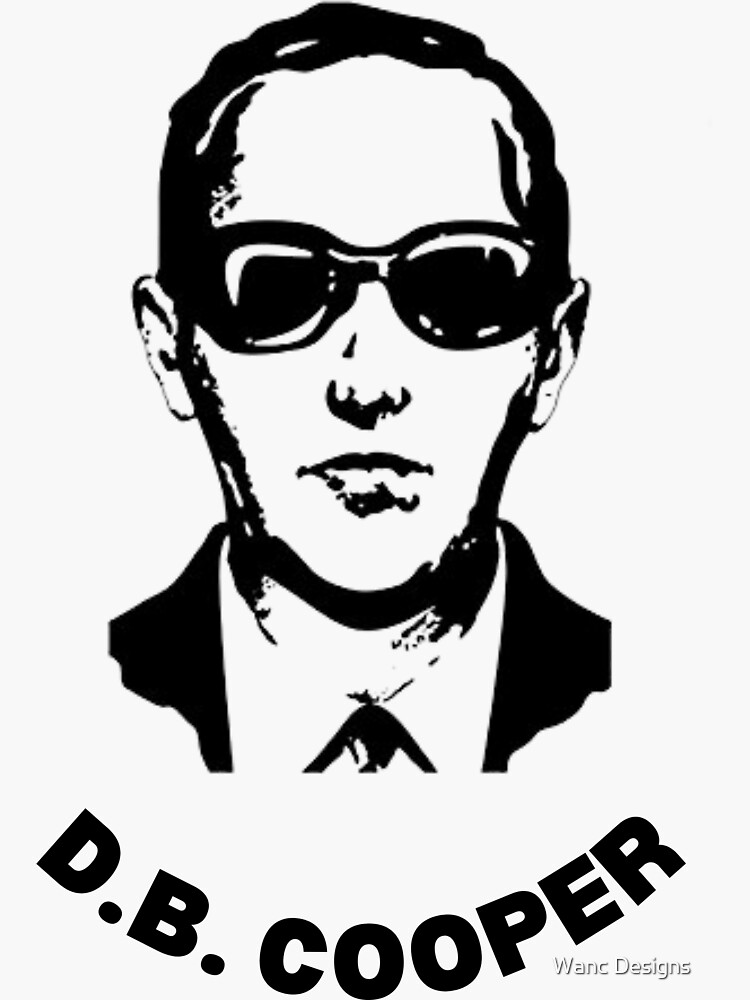 "D.B. Cooper" Sticker for Sale by wanc-designs | Redbubble
