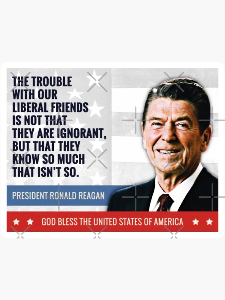 "President Ronald Reagan Quote" Sticker for Sale by FortinAnjali ...