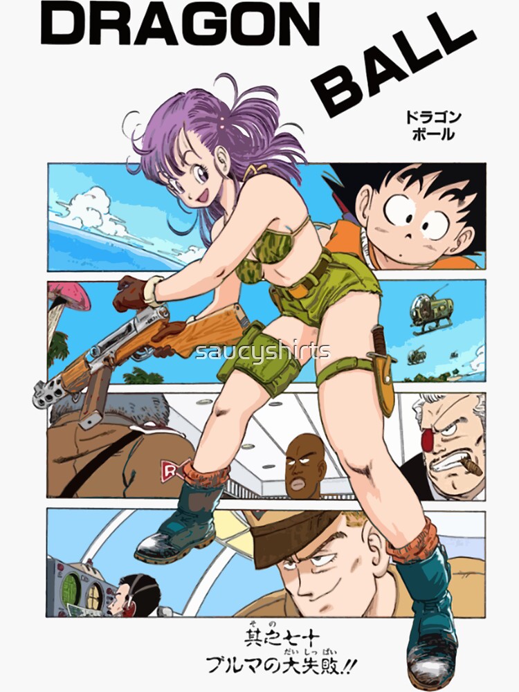 Sticker « Dragon Ball | Armée du ruban rouge | Mangas | Couverture | Arts | Panneau | Bulma ...