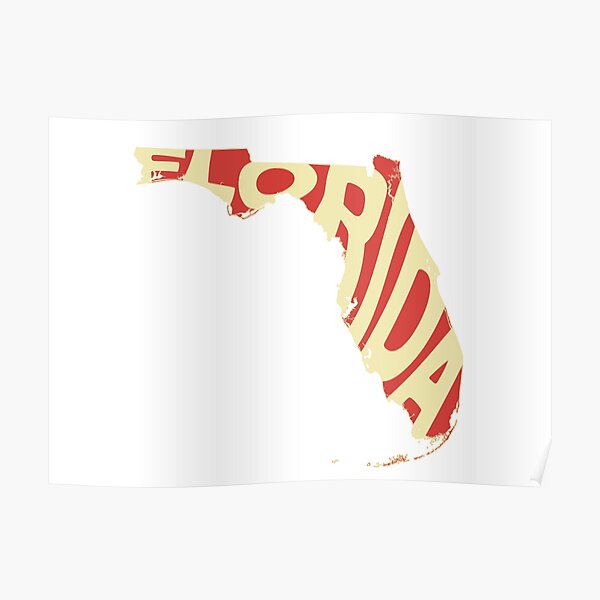 "Florida State Word Art" Poster by surgedesigns | Redbubble