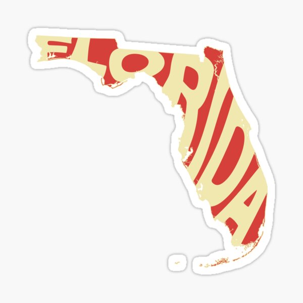 "Florida State Word Art" Sticker for Sale by surgedesigns | Redbubble