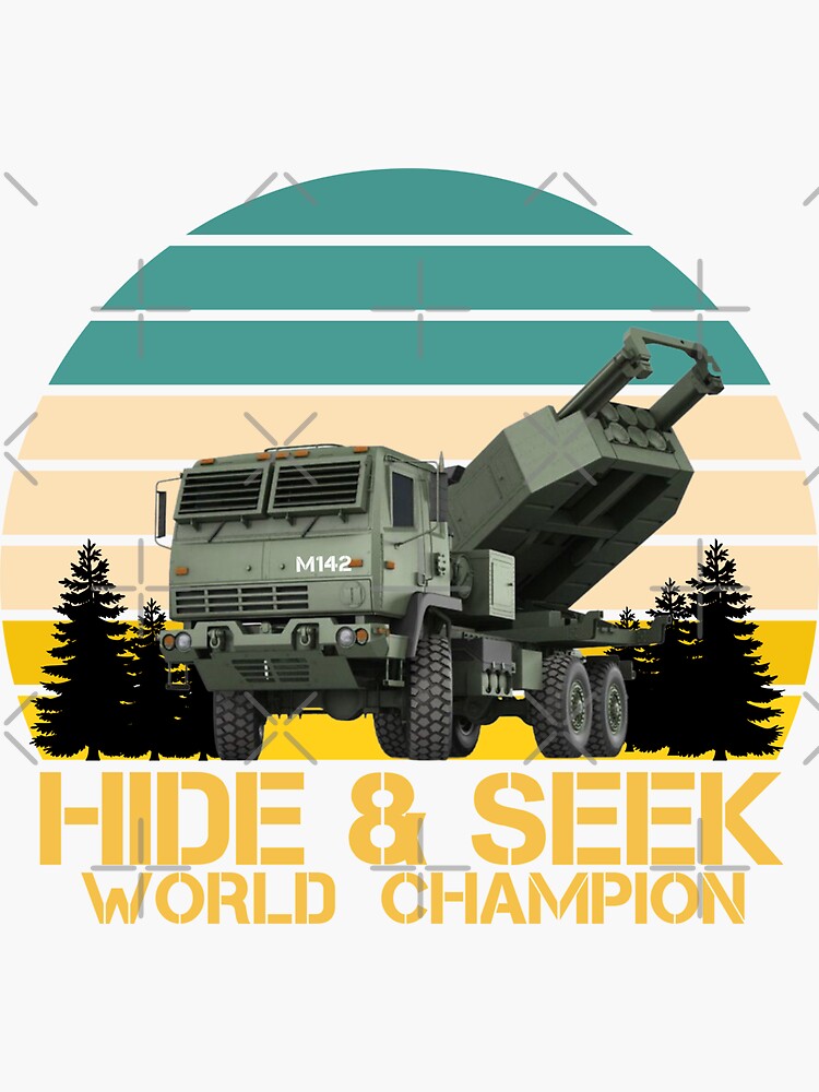 "Himars M142 Hide and Seek-Weltmeister" Sticker von all-heros | Redbubble