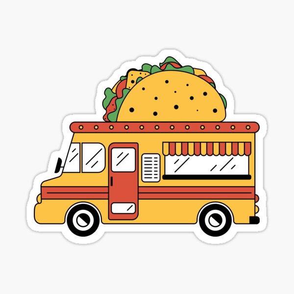 "Taco Truck" Sticker for Sale by litwordsinc | Redbubble