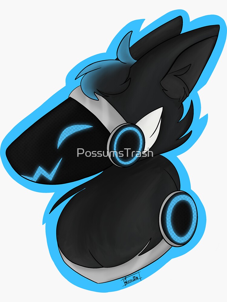"protogen!" Sticker for Sale by PossumsTrash | Redbubble