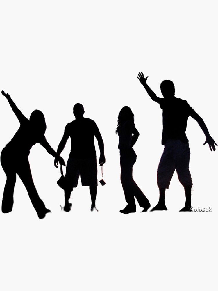 "Happy friends" Sticker for Sale by Kolosok | Redbubble