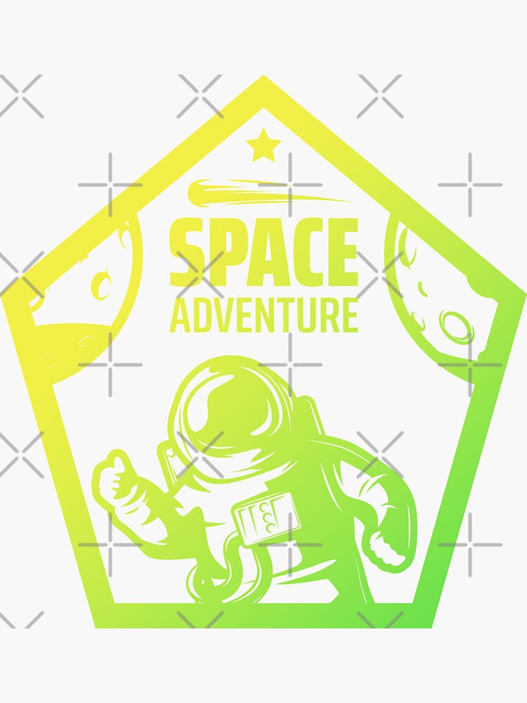 "Space Adventure- Journey to space - Space Nerd- Astronaut" Sticker for ...