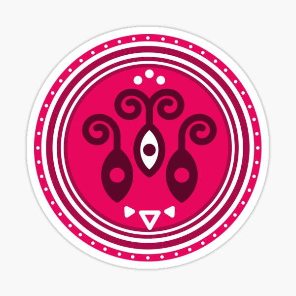"Pink Rose Eye Amulet" Sticker for Sale by Urrin | Redbubble