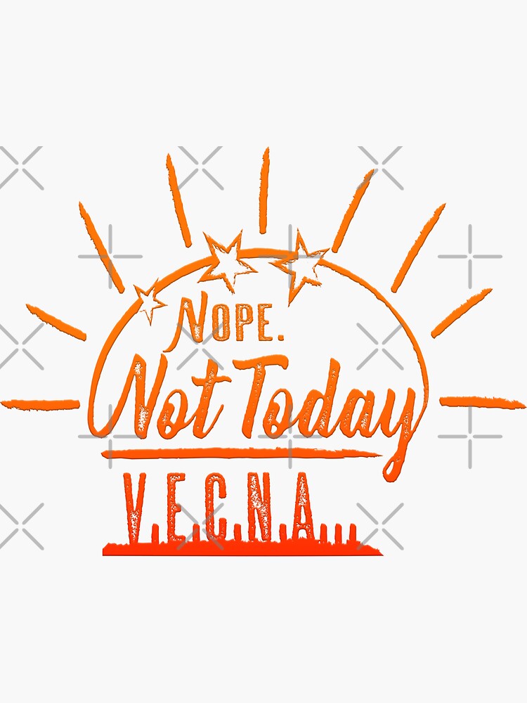 "Not Today Vecna funny" Sticker for Sale by mustaben | Redbubble