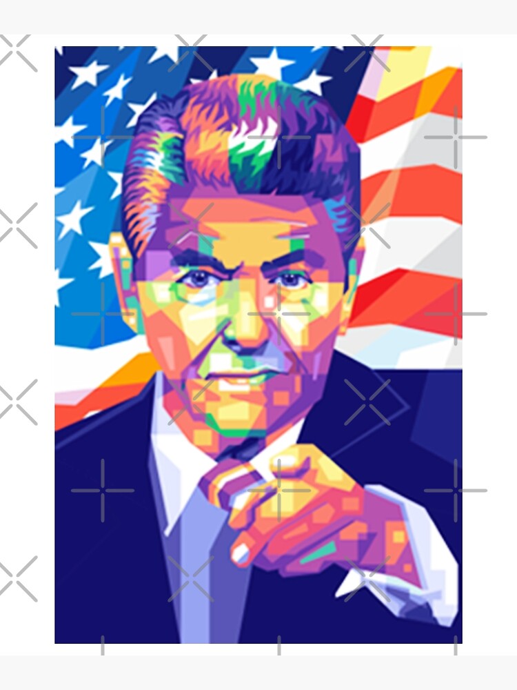 "Ronald Reagan Us President Pop Art" Art Print for Sale by FortinAnjali ...