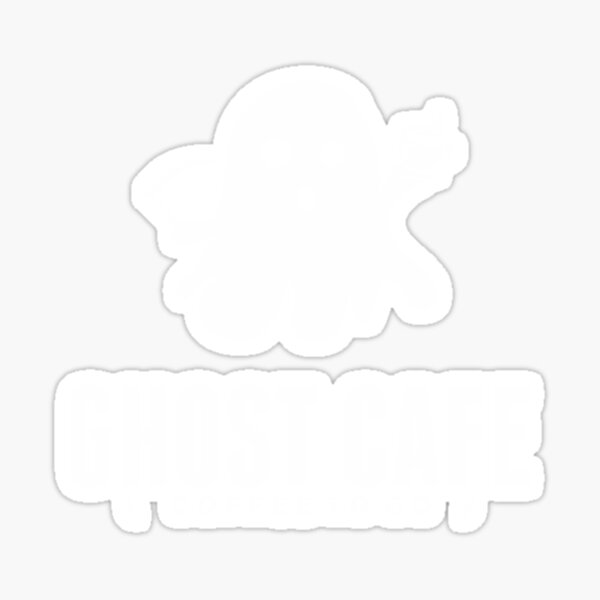 "Funny and scary ghost cafe " Sticker for Sale by FolkertHenk | Redbubble