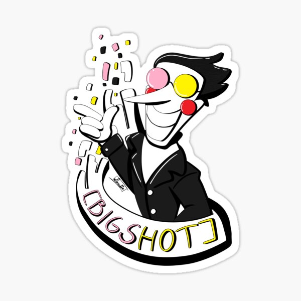 "[BIG SHOT]" Sticker for Sale by PossumsTrash | Redbubble