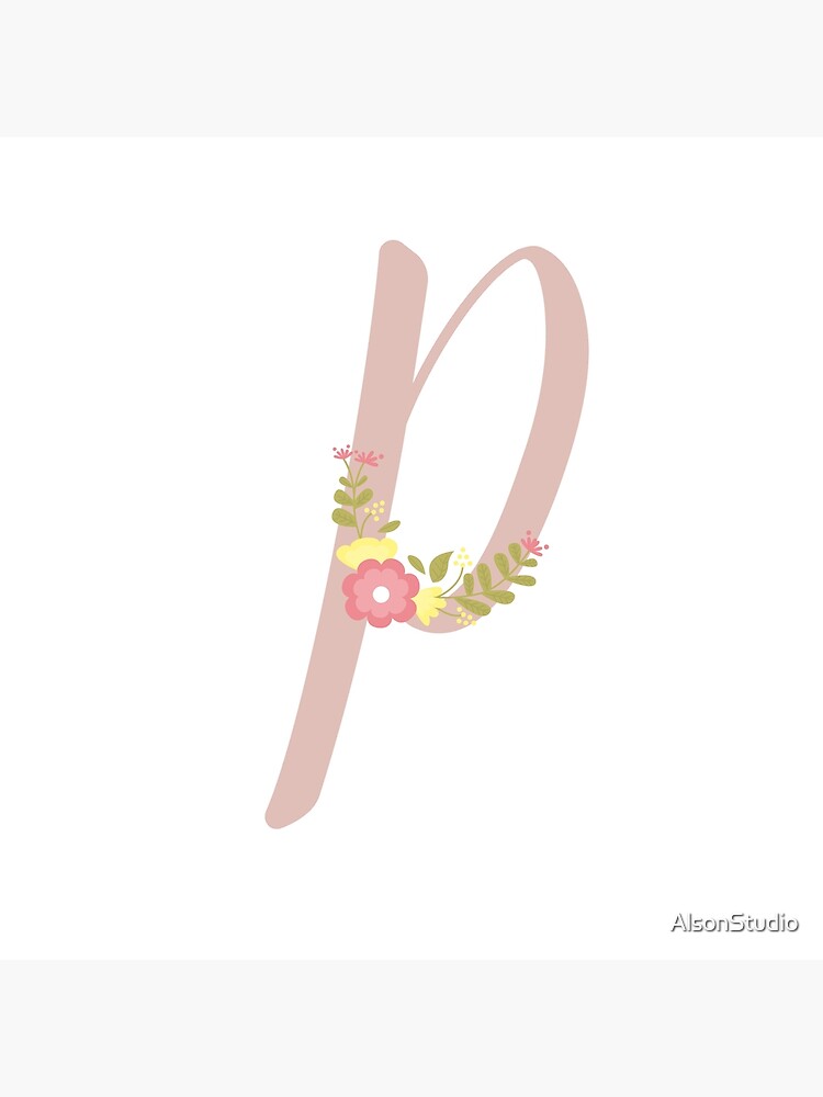 "Letter "P" Cursive- Light Pink " Poster for Sale by AlsonStudio ...