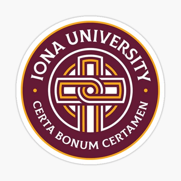 "Iona University Logo" Sticker for Sale by blackrose2007 | Redbubble