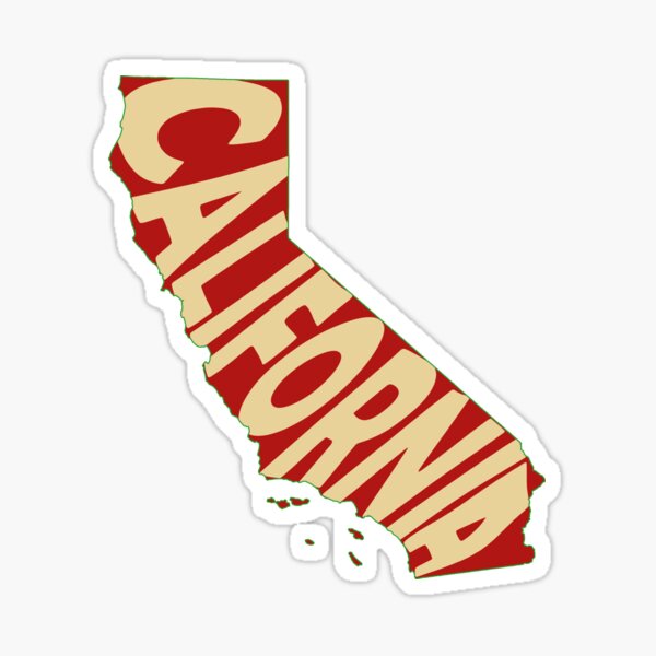 "California State Word Art" Sticker for Sale by surgedesigns | Redbubble