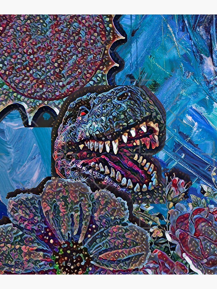 "Cool T-Rex and Rose's " Poster for Sale by GarnersDesigns | Redbubble