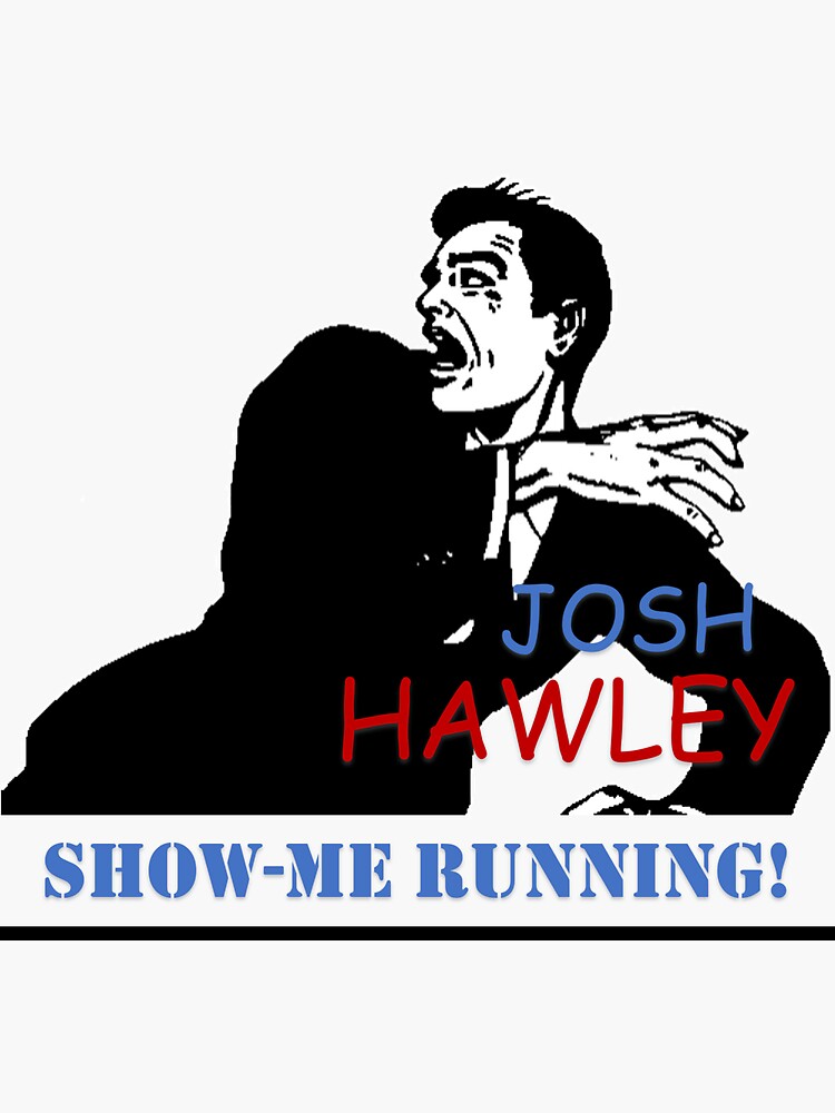 "Josh Hawley - Runner" Sticker for Sale by dennismind | Redbubble
