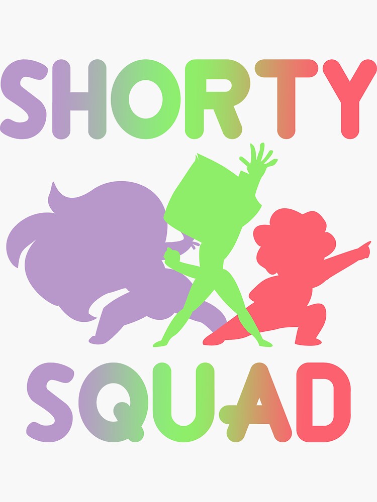 "Shorty Squad" Sticker for Sale by marymerrymarie | Redbubble