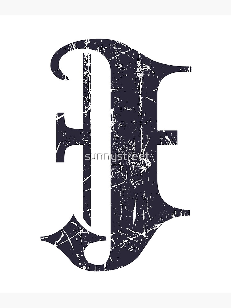 Póster «Dark Grunge Monogram Letra "J" Blackletter» de SunnyStreet ...