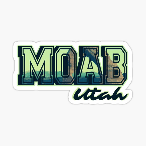 "Moab Utah Retro Vintage" Sticker for Sale by besuryex3m | Redbubble