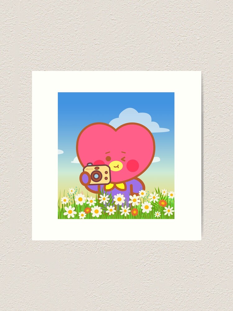 "Kawaii Chibi Cute and Funny BTS BT21 Character Tata | Vante" Art Print ...
