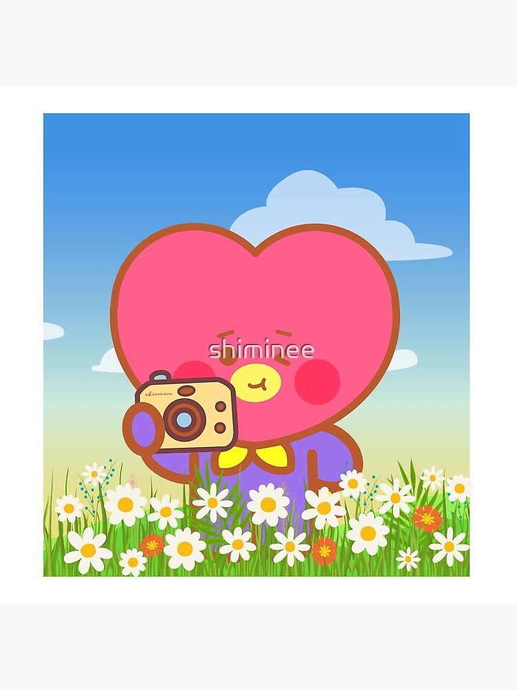 "Kawaii Chibi Cute and Funny BTS BT21 Character Tata | Vante" Art Print ...