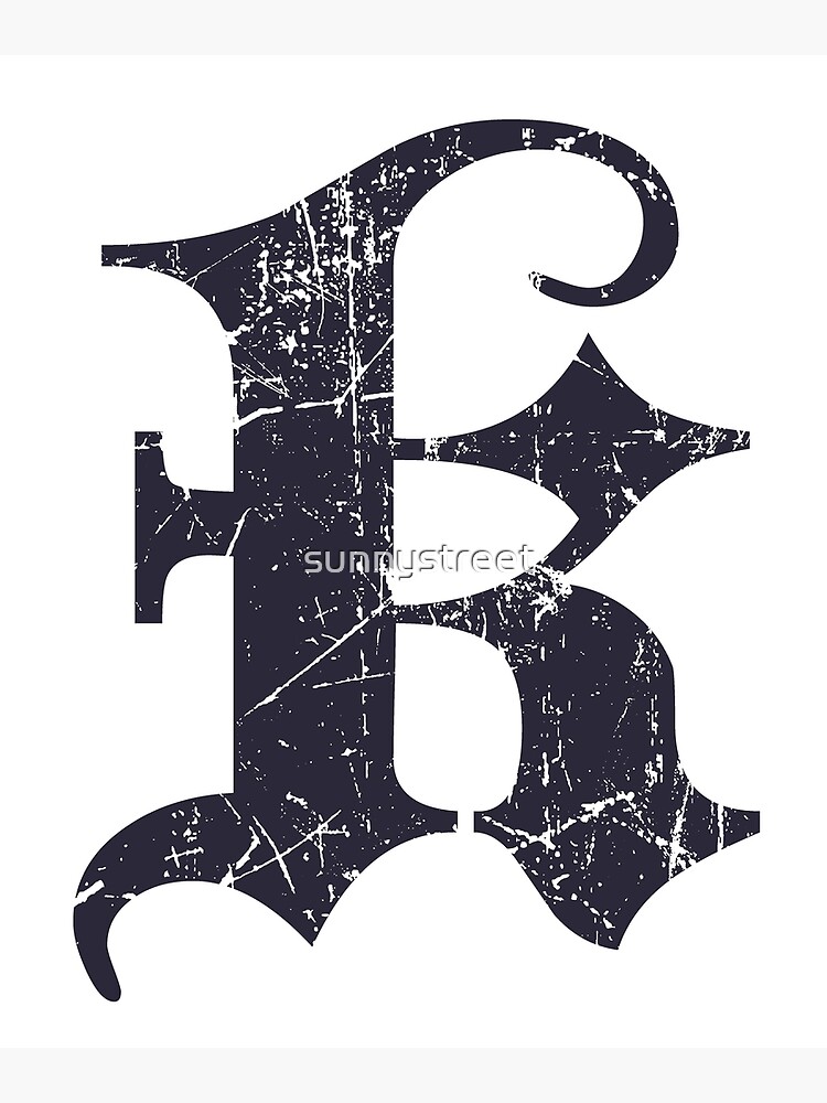 "Dark Grunge Monogram Letter "K" Blackletter" Art Print for Sale by ...