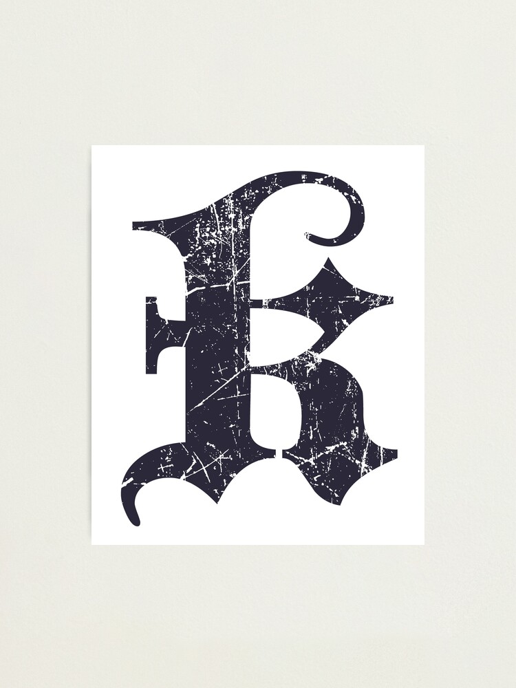 "Dark Grunge Monogram Letter "K" Blackletter" Photographic Print for ...