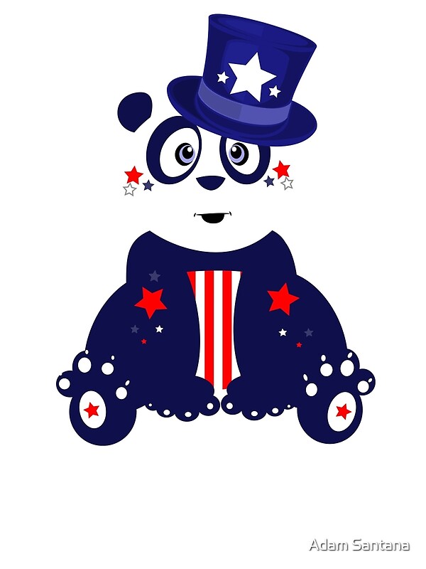 "Patriotic Panda - Flags" by Adam Santana | Redbubble