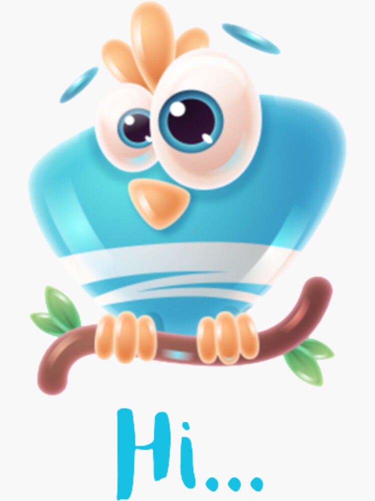"Hi Cute Realistic Bird" Sticker for Sale by AyyoubAos | Redbubble