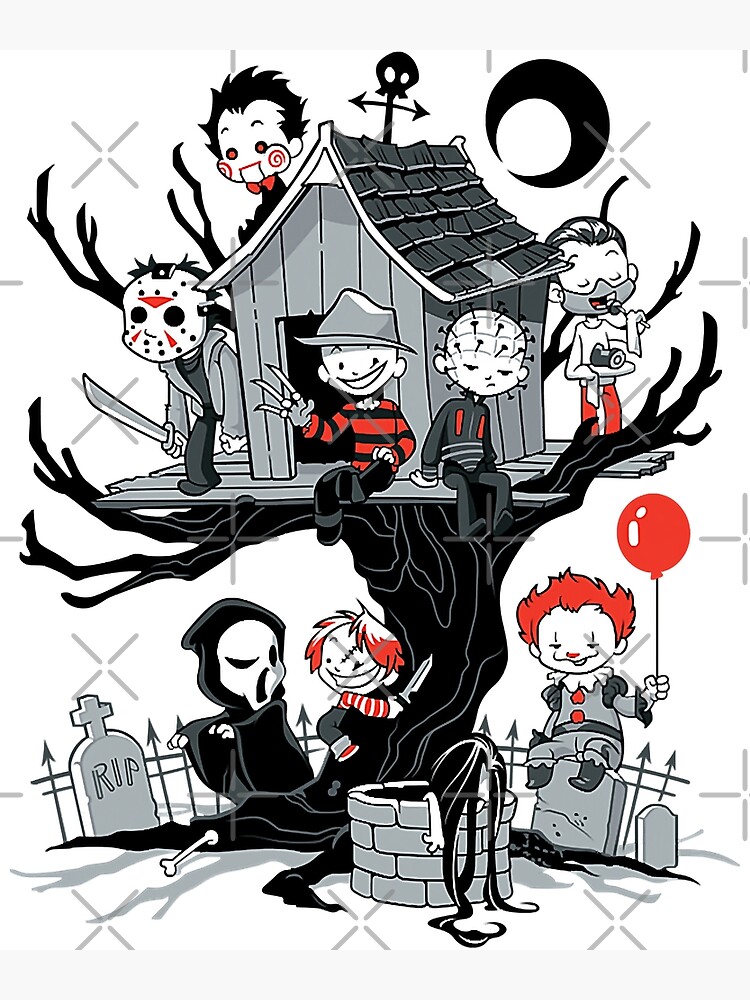 "Horror Movie Tree House Funny Halloween" Poster for Sale by MalloWilli ...