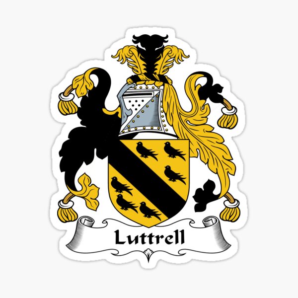 "Luttrell" Sticker for Sale by HaroldHeraldry | Redbubble