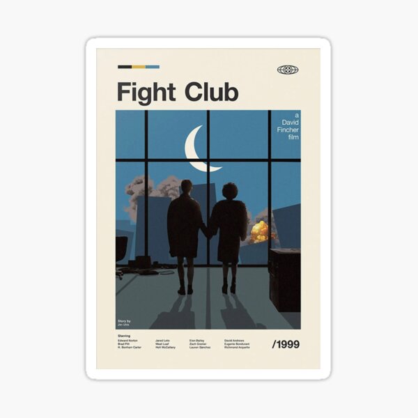"Fight Club Minimalist" Sticker for Sale by petedavids | Redbubble
