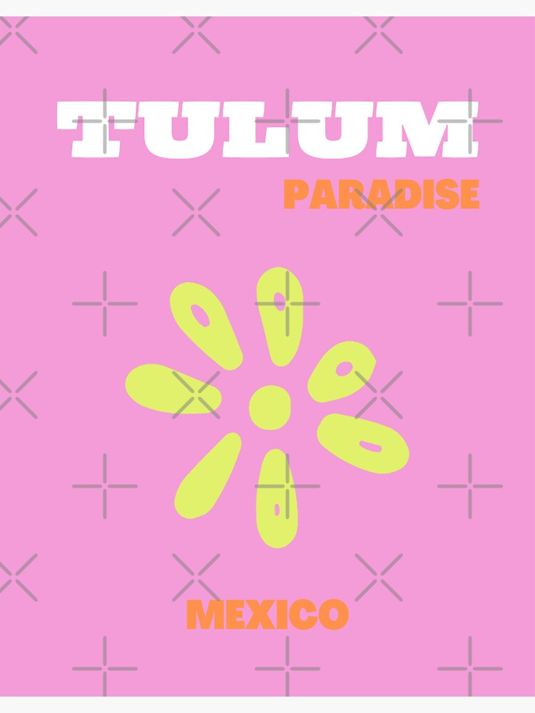 "Tulum, Mexico, Preppy, Pink " Sticker for Sale by kyramiller106 ...