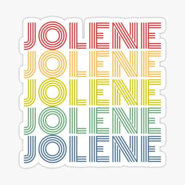 "Jolene Retro Wordmark Pattern Vintage Style" Sticker for Sale by ...