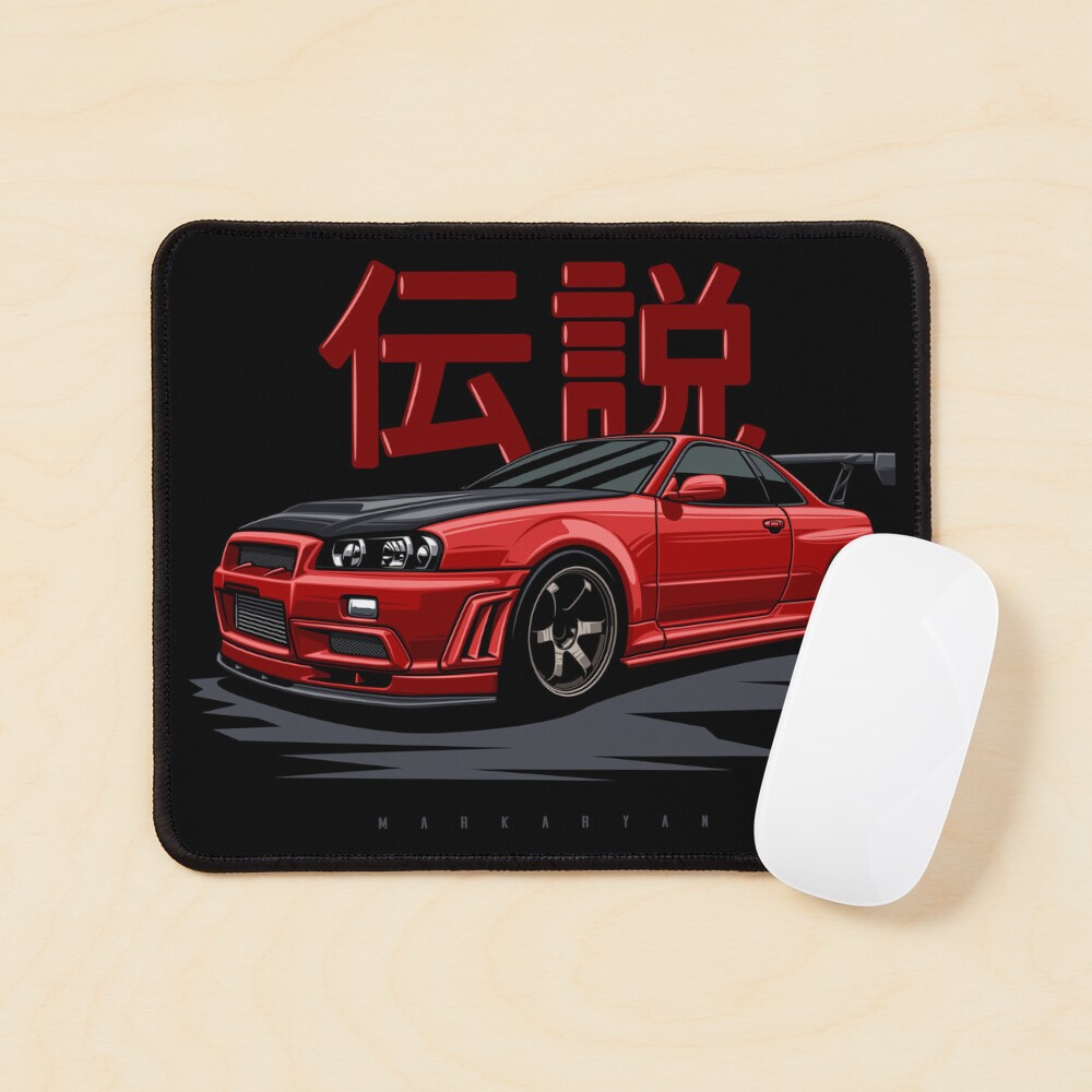 "Skyline GTR R34" Sticker for Sale by OlegMarkaryan | Redbubble