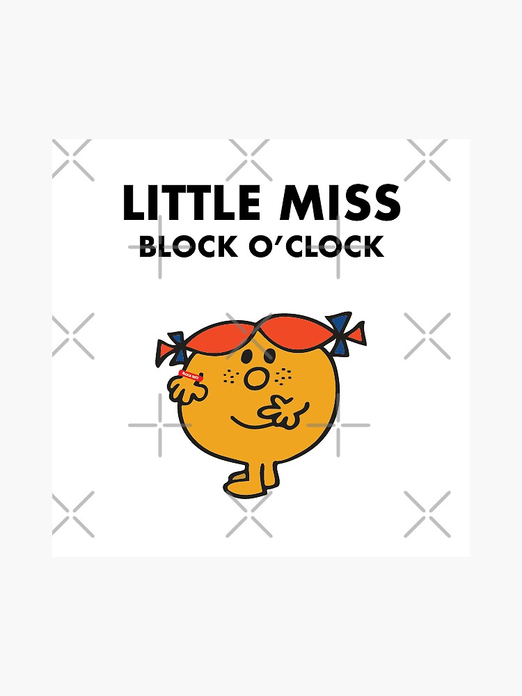 "UIUC Little Miss Block O'Clock" Sticker for Sale by kachalskayalina ...