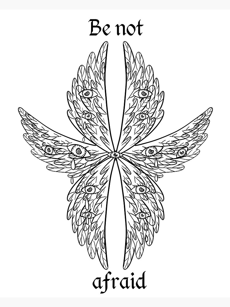 "be not afraid seraph seraphim angel" Poster for Sale by indiVisibl ...