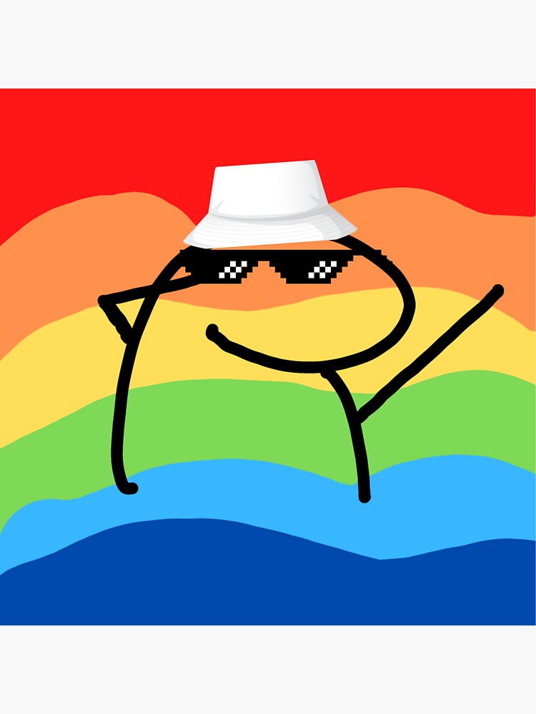 "Mr Rand with bucket hat" Sticker for Sale by icephone | Redbubble