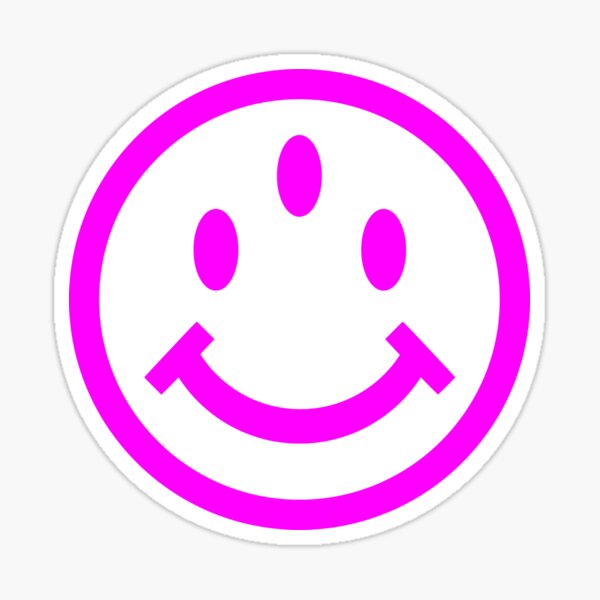 "pink third eye smile" Sticker for Sale by spitbone | Redbubble