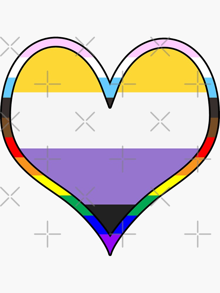 "Enby Pride Heart" Sticker for Sale by textualdeviance | Redbubble