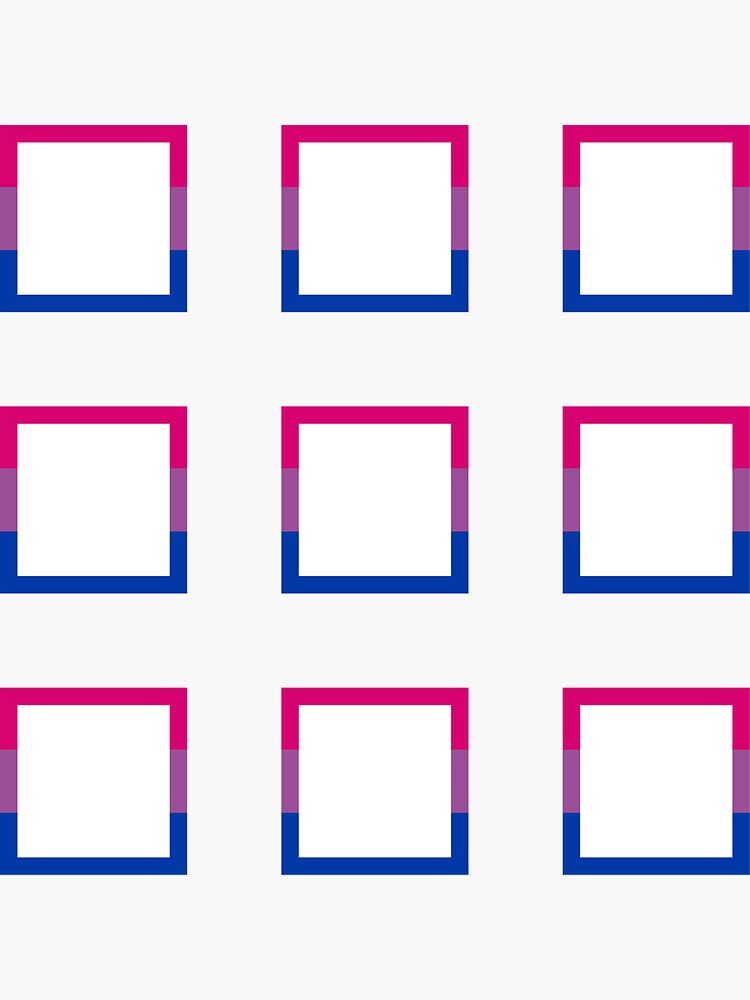 "Bi Frame Blank Stickers" Sticker for Sale by BeGayDoGood | Redbubble