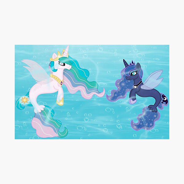 Lámina fotográfica «My Little Pony (Princesa Celestia y Luna como ponis ...