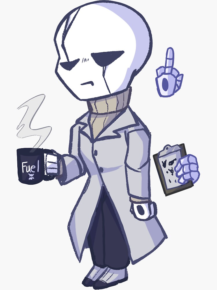 "Tired Gaster" Sticker for Sale by Izabowl | Redbubble