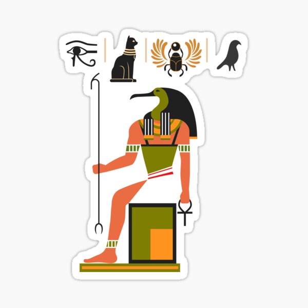 "Egyptian God Thoth T-Shirt | Level Vip Gold" Sticker for Sale by ...