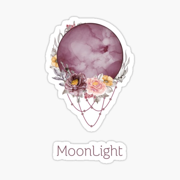 "moonlight / moon" Sticker for Sale by Trendzmmode | Redbubble